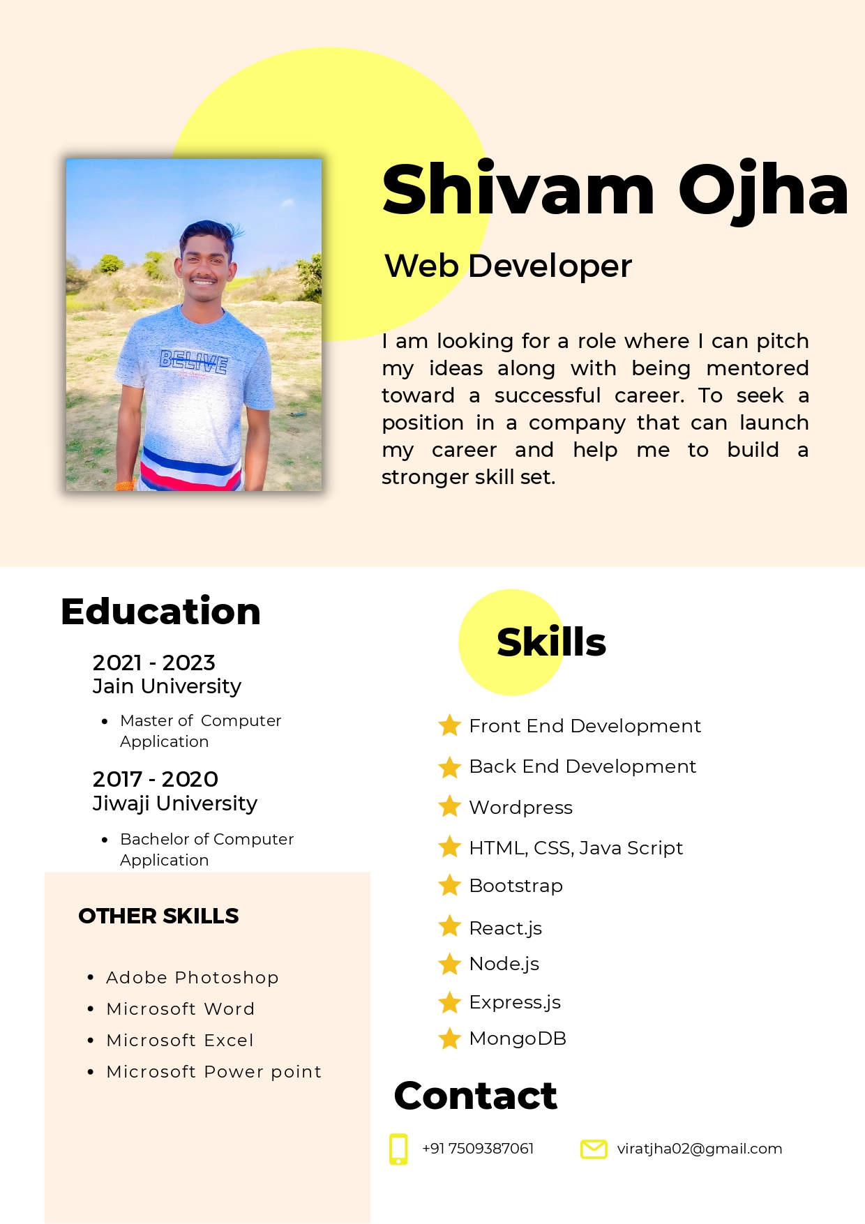 Who I am - Shivam Ojha